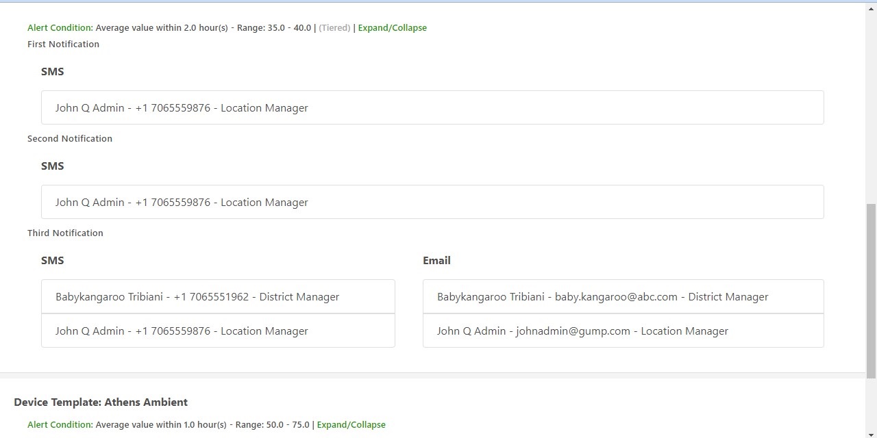 Viewing Sensor Alert Recipients – CM User Guide Viewing Sensor Alert Recipients – CM User Guide